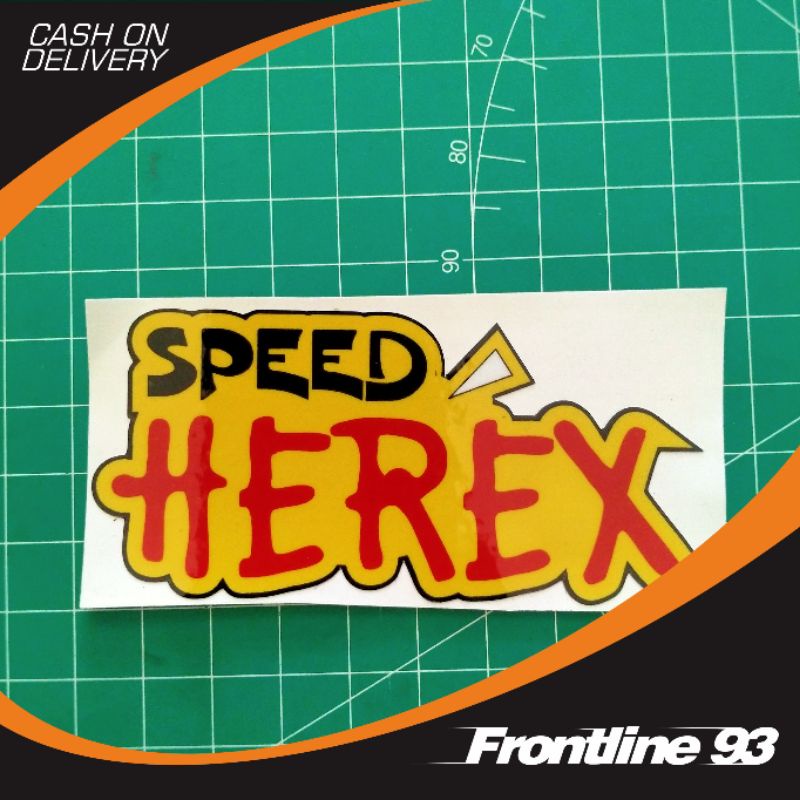 Jual Sticker Print n Cut SPEED HEREX laminasi glossy stiker racing ...