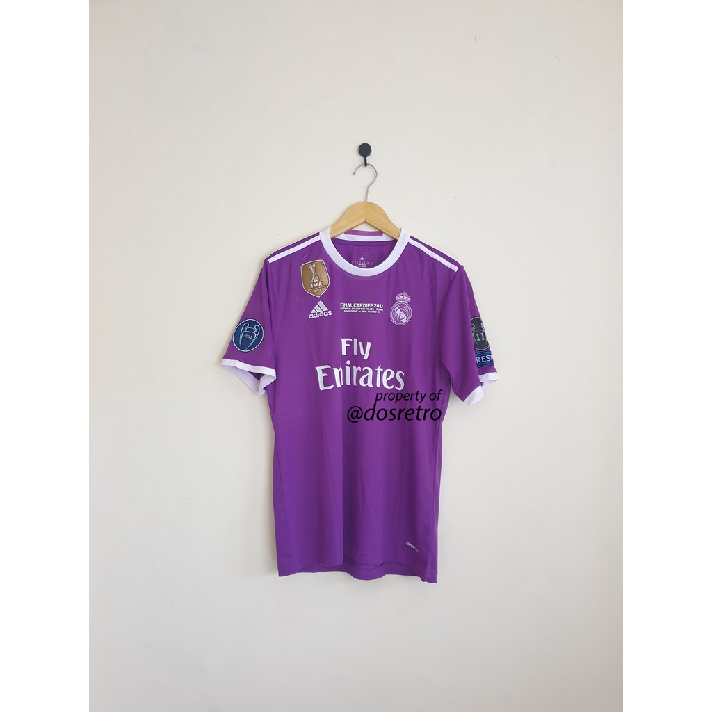 Jual Jersey Real Madrid Away Final UCL 2016 Full Patch | Shopee Indonesia