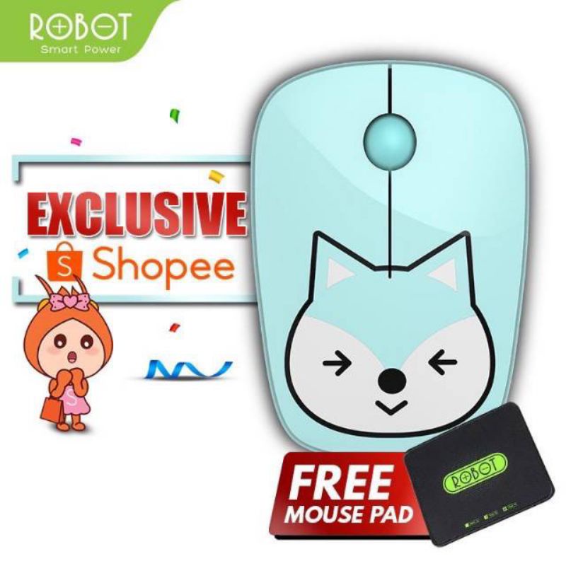 Jual MOUSE WIRELESS ROBOT M220 KARAKTER LUCU 2.4G OPTICAL USB ...