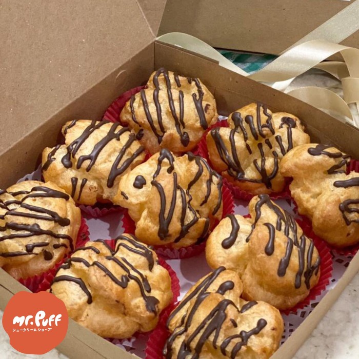 Jual Mr Puff Creampuff Small Chocolate Puff Kue Soes Choux Cream Tx0133 ...