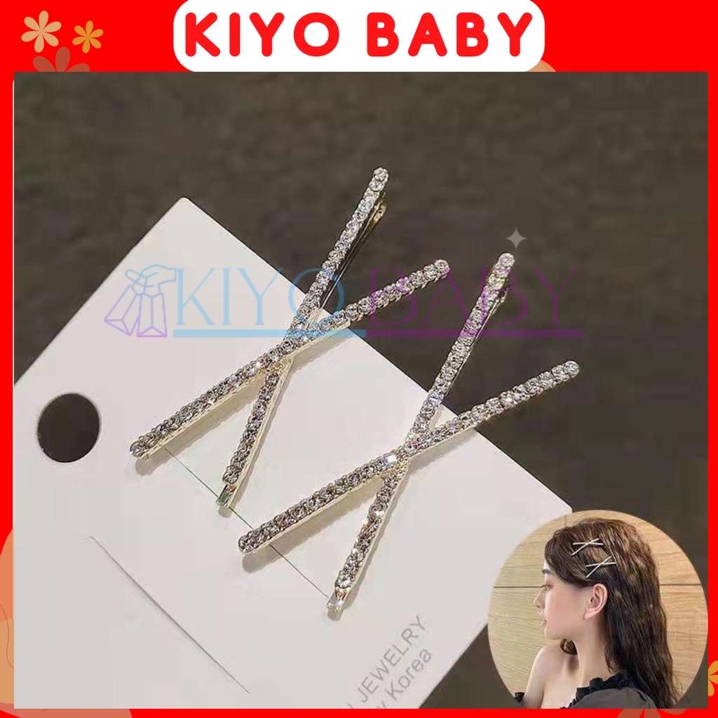 Jual J-073 | JEPITAN RAMBUT PERMATA SILANG X/JEPIT RAMBUT WANITA KOREA ...