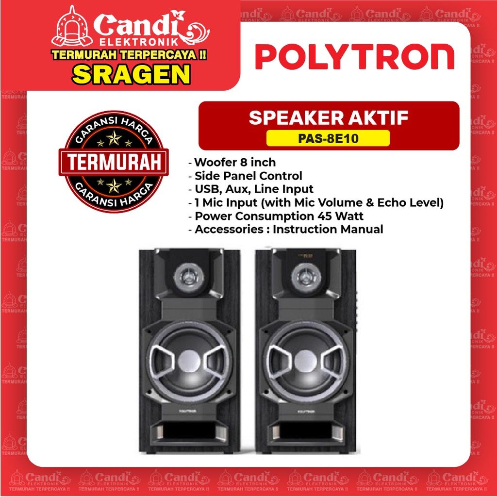 Jual POLYTRON Speaker Aktif PAS-8E10 | Shopee Indonesia