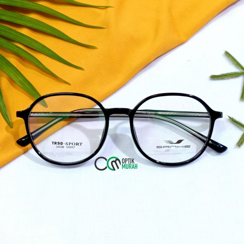 Jual Frame kacamata terbaru unik oval zig-zag plastik Sanhe 24296 ...