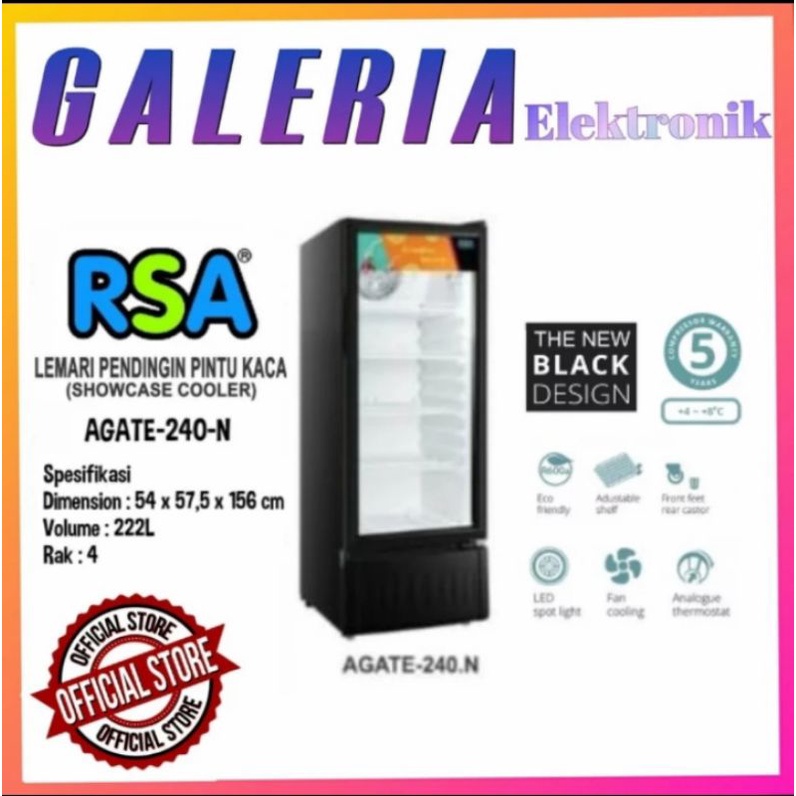 Jual GEA/GETRA/RSA AGATE-240 SHOWCASE COOLER AGATE240 / AGATE 240N ...