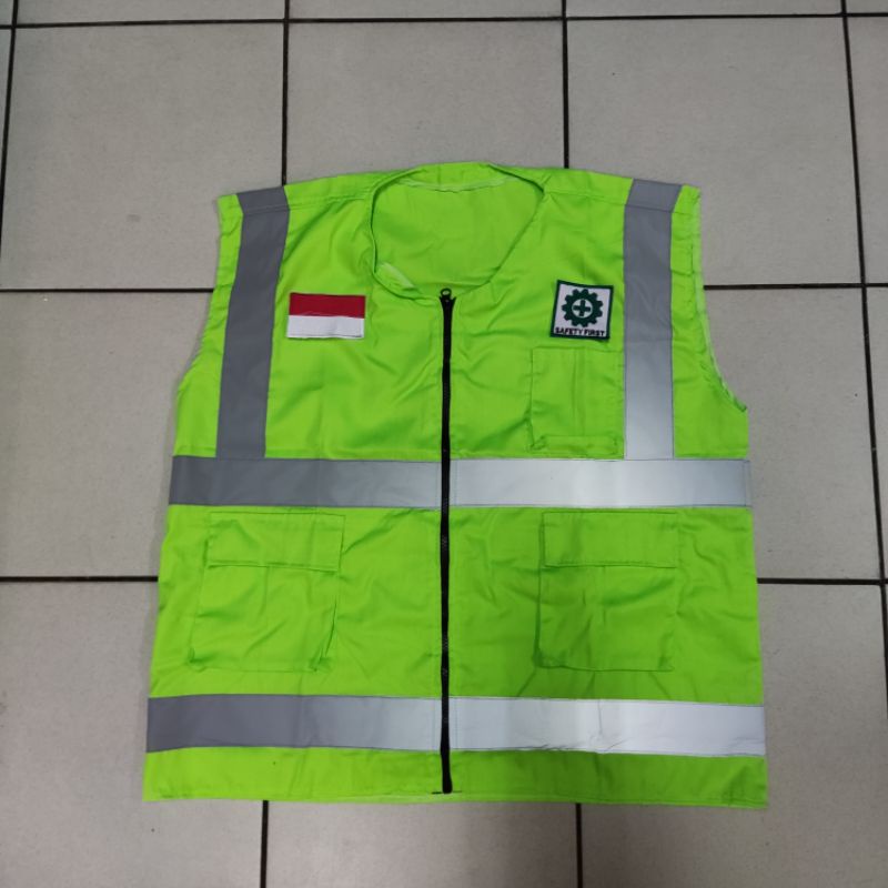Jual Rompi Safety Drill Rompi Kerja Proyek Safety Vest 3 Kantung ...