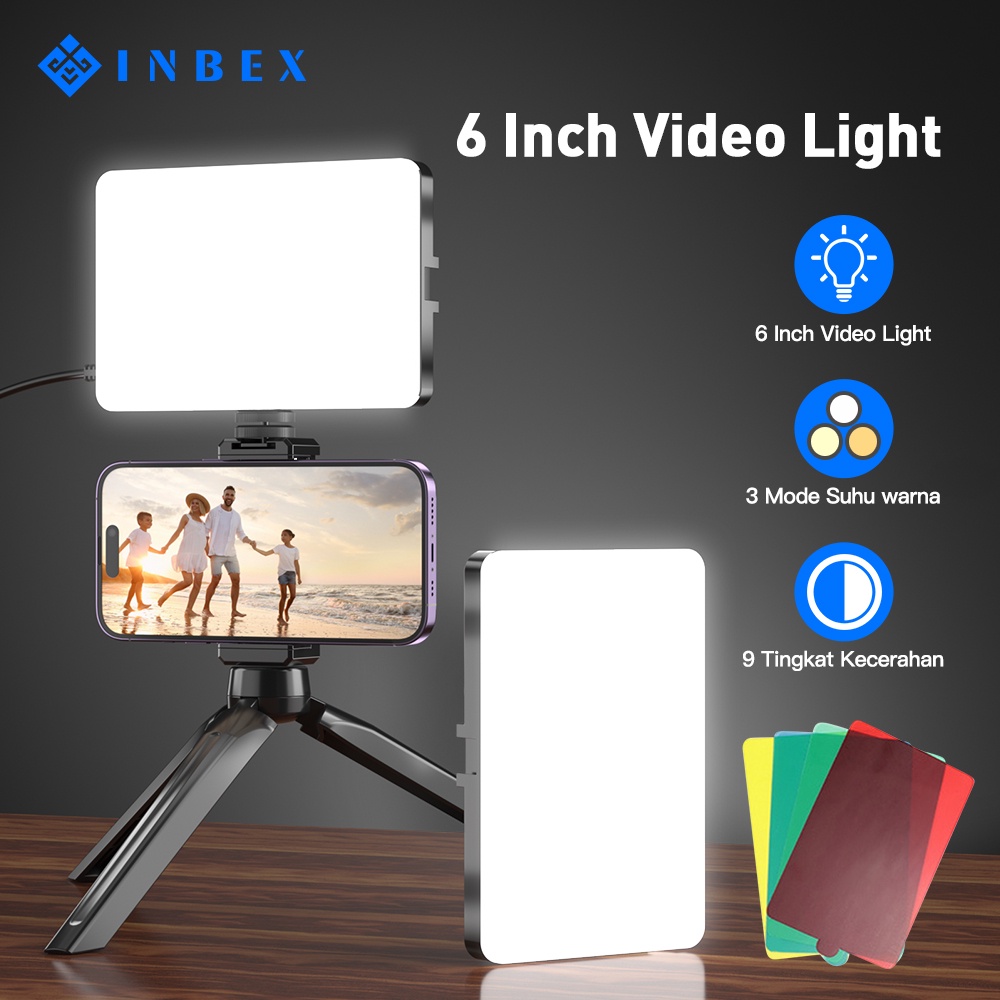 Jual INBEX 6 inch Light/ Portable Clip Selfie Lamp for Photography cellphone/ LED Adjustable ...