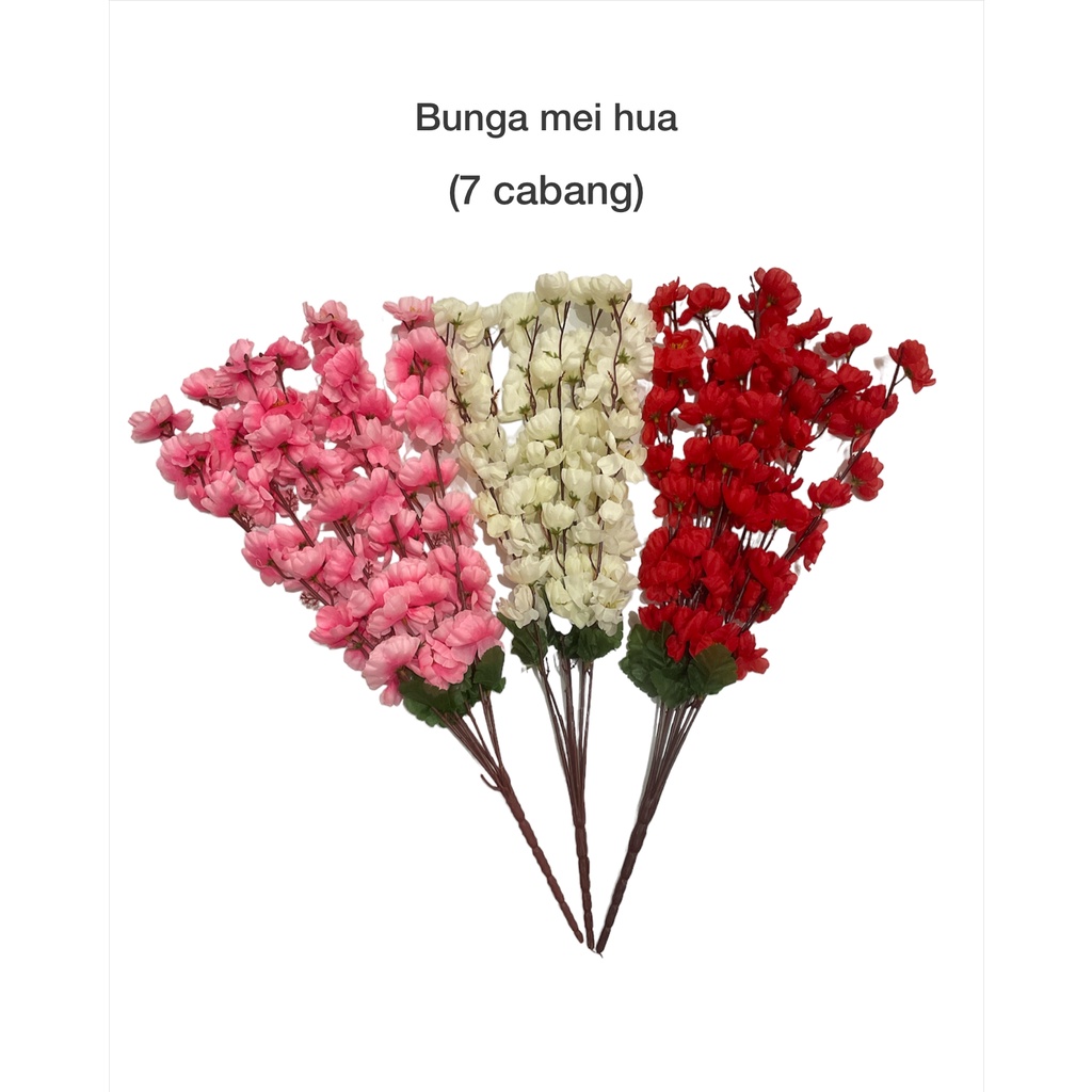 Jual Bunga mei hua 7 cabang (3 warna) | Shopee Indonesia