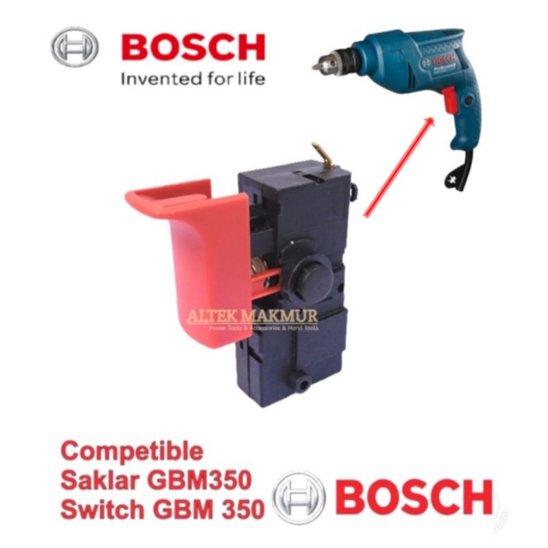 Jual SWITCH MESIN BOR 10MM BOSCH GBM350 / SAKLAR BOR DRILL 10 MM GBM ...