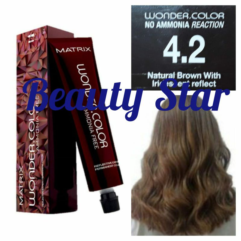 Jual MATRIX WONDER COLOR NO AMMONIA REACTION 4.2 NATURAL BROWN WITH ...