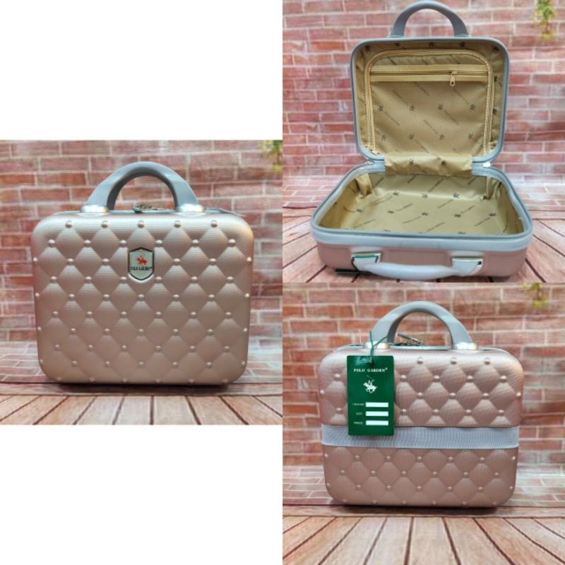 Jual mini koper polo garden beauty case koper makeup size 14inch ...