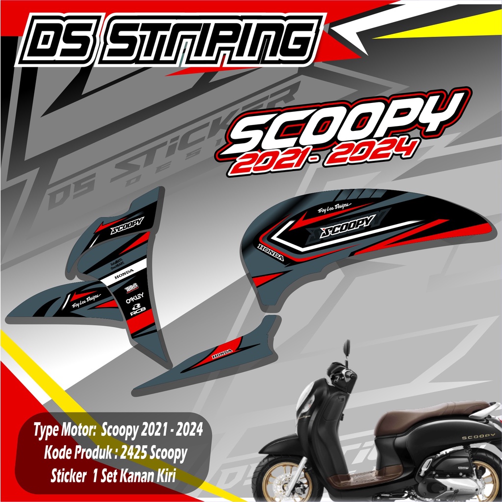 Jual 2425 Sticker Striping Motor HONDA SCOOPY NEW 2021-2023 Variasi ...