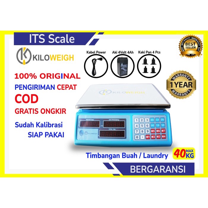Jual Timbangan Timbangan Laundry / Timbangan Buah Kiloweigh Acs-A Kap. 40Kg | Shopee Indonesia