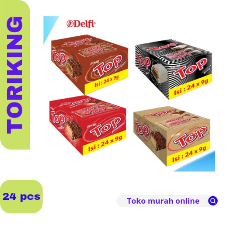 Jual WAFER TOP DELFI - (1 Box isi 24pcs) COKLAT/STRAW/TRIPLE CHO/BLACK ...