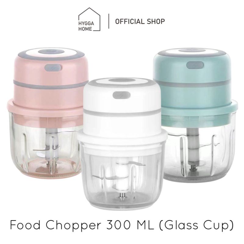 Jual Hygga Home Wireless 300 ML Electric Food Chopper with GLASS Cup ...