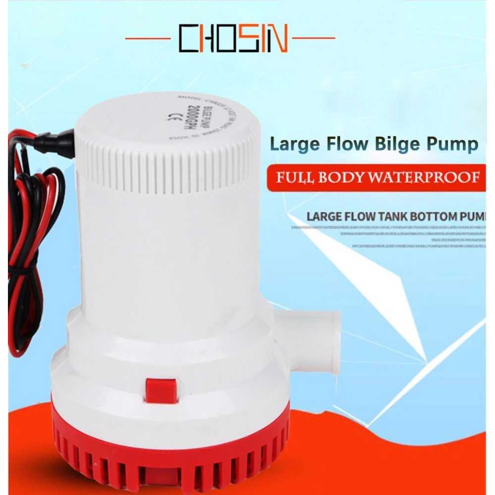 Jual CHOSIN Pompa Air Bilge Submersible 12 V 2000 GPH - CH8028 ...
