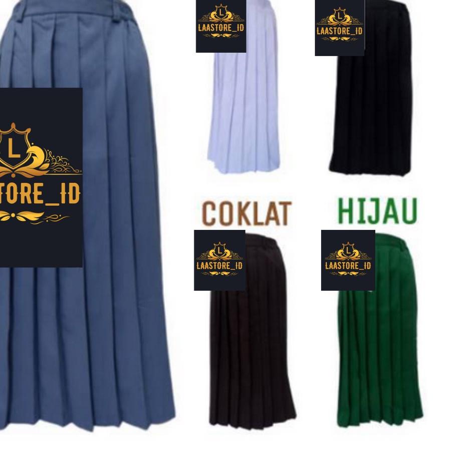 Jual (COD )NEW_PRODUCT SERAGAM SEKOLAH - Rok Panjang Full Rempel/Plisket SMP/SMA/Kuliah/Pembina ...