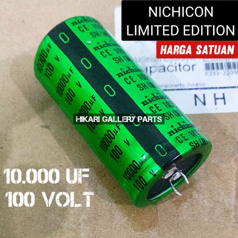 Jual Elco NICHICON 10.000uF 100Volt GREEN SPECIAL EDITION / Kapasitor ...