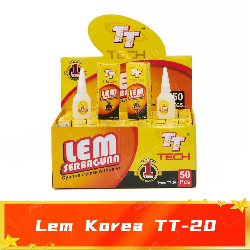 Jual Lem Korea Power glue Serba guna Super glue merk TT tech original ...