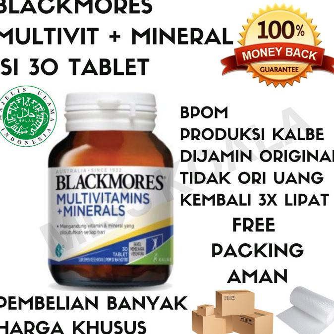 Jual BLACKMORES MULTIVITAMINS + MINERALS ISI 30 TABLET BPOM KALBE | Shopee Indonesia