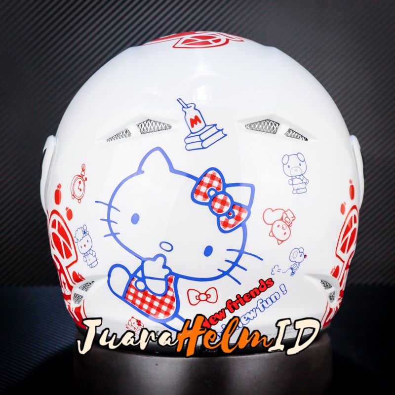 Jual GM HELM EVO TEEN CARTOON HELLO KITTY #3 / WHITE / HELM ANAK ...