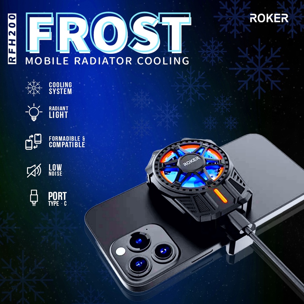 Jual Roker Frost /RPH200 Fancooler Pendingin HP Radiator Gaming Cooler ...
