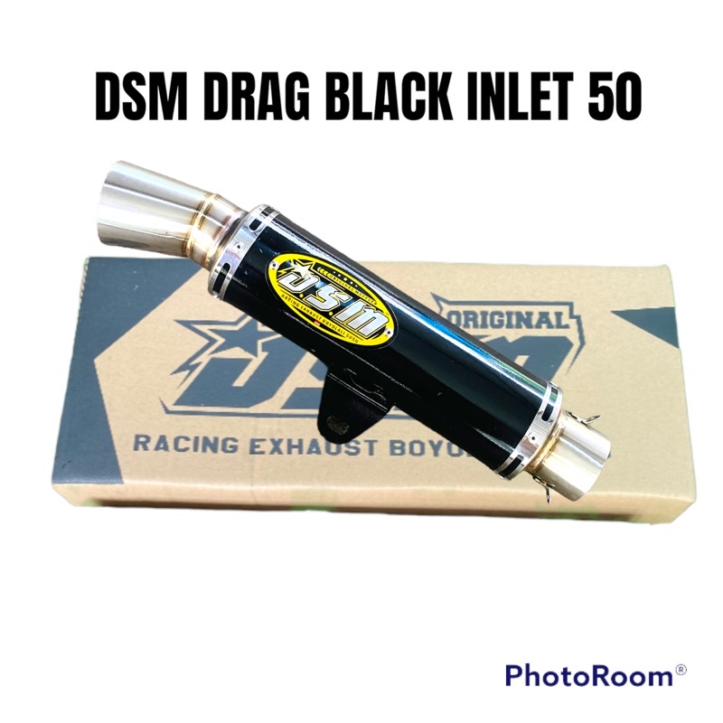 Jual knalpot Dsm drag black coating inlet 50 | Shopee Indonesia