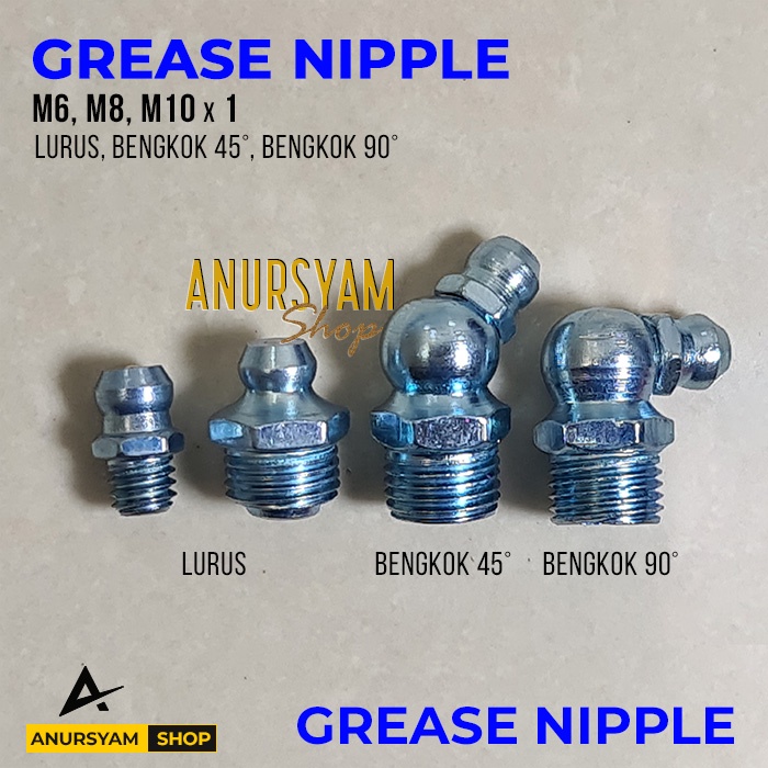 Jual Grease Nipple M6 M8 M10 / Napel Nipel Gris / Nepel Gemuk | Shopee ...