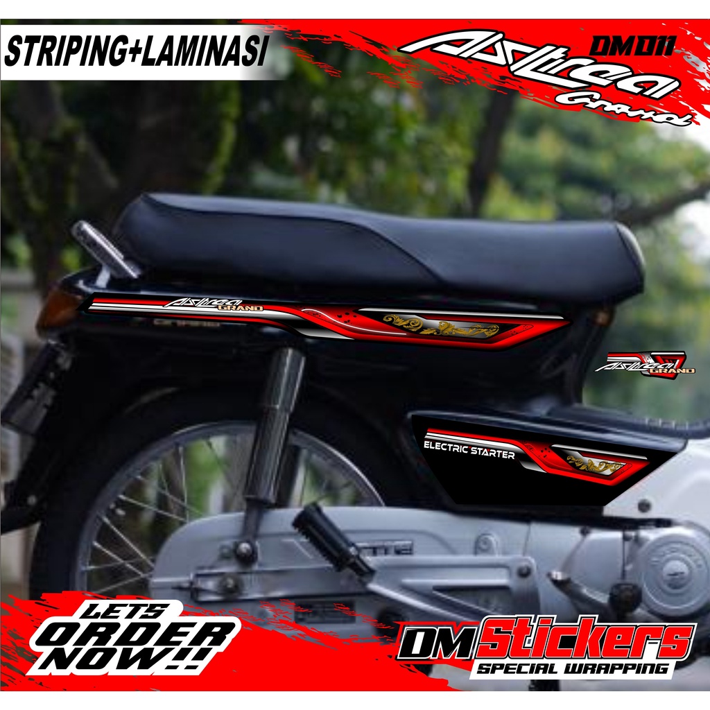Jual STRIPING ASTREA GRAND BULUS STICKER ASTREA BULUS MURAH KODE GR-06 ...