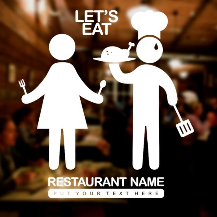 Jual Cutting Sticker Restaurant Custom Stiker Kaca Tembok Rumah Makan ...
