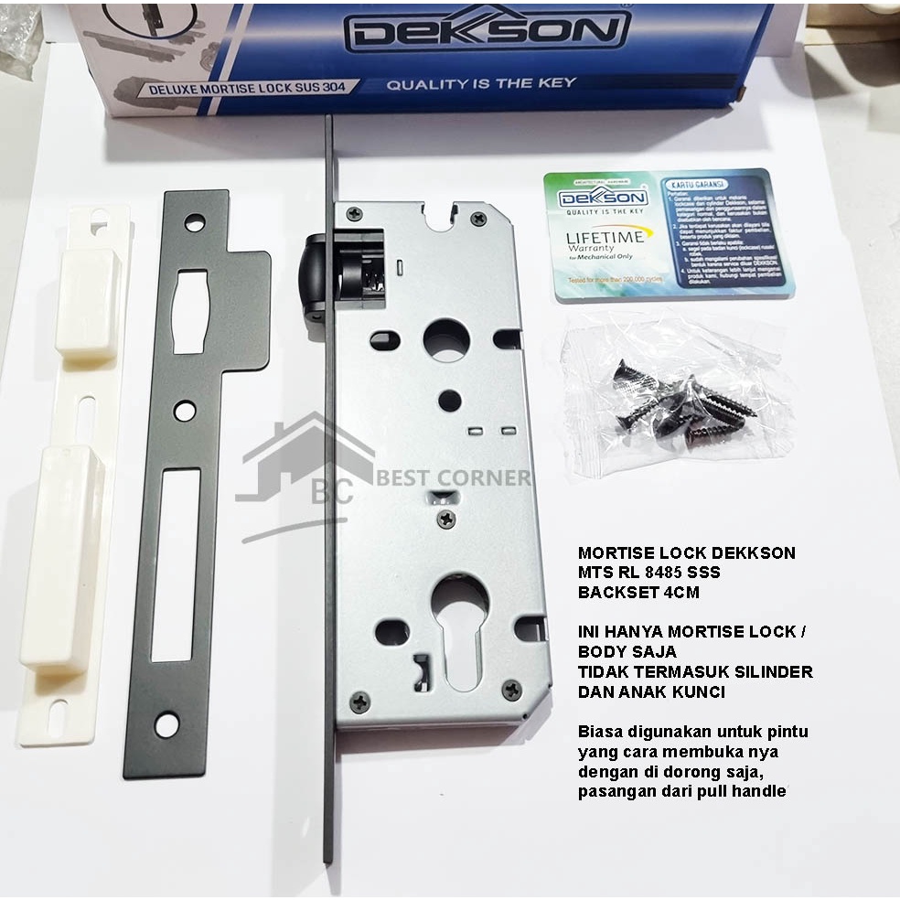Jual Mortise Lock Body Pelor / Roller Dekkson 40 mm MTS RL DL 8485 ...