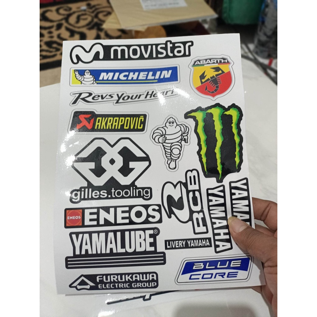 Jual STIKER SPONSOR MOTOGP / STICKER PACK MOTO GP / STICKER TRANSPARANT ...