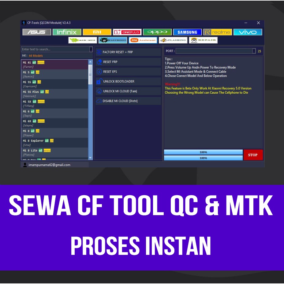 Jual SEWA CF TOOL QUALCOMM DAN MTK MODULE | Shopee Indonesia