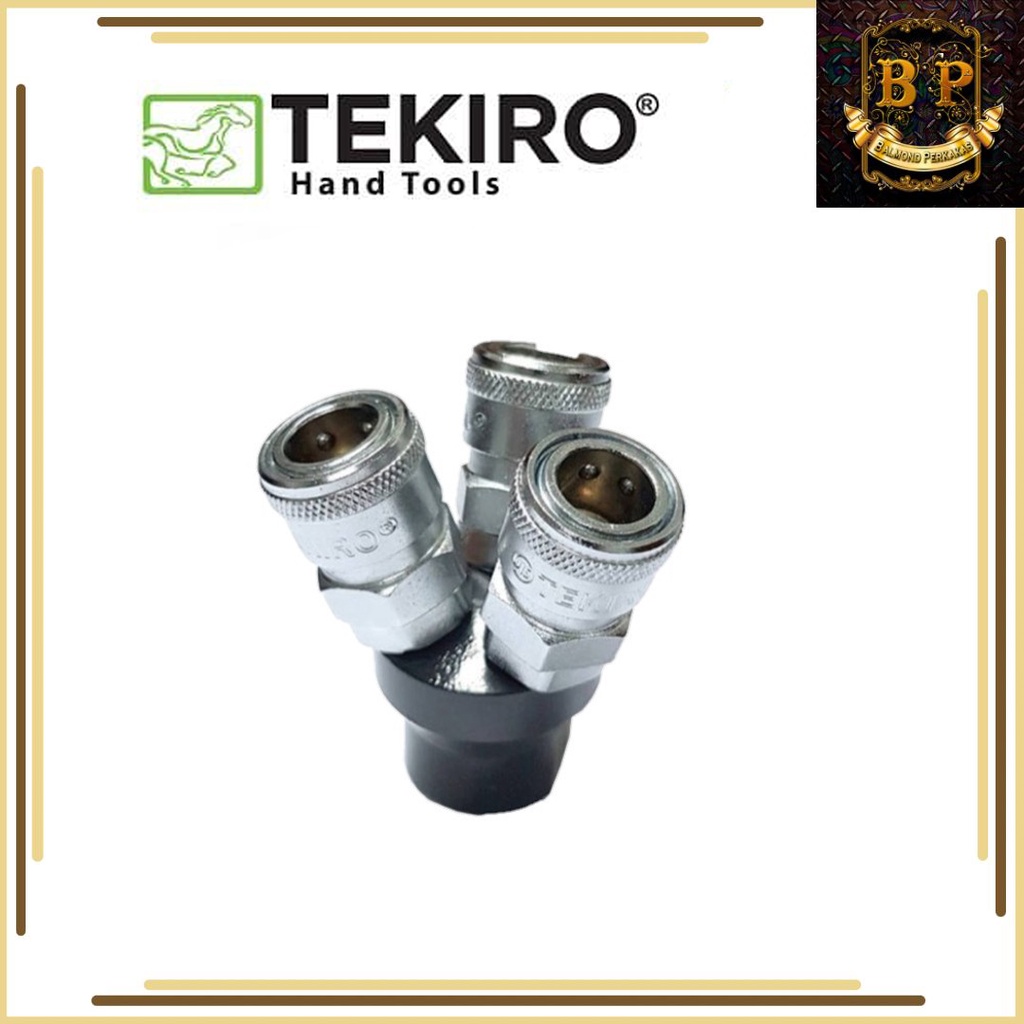 Jual TEKIRO Coupler Angin Cabang 3/Air Quick Coupler 3 Way | Shopee ...