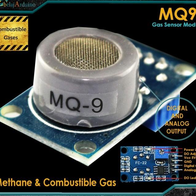 Jual SALE!! SENSOR MQ-9 MQ9 SMOKE LIQUEFIED FLAMMABLE METHANE GAS ...