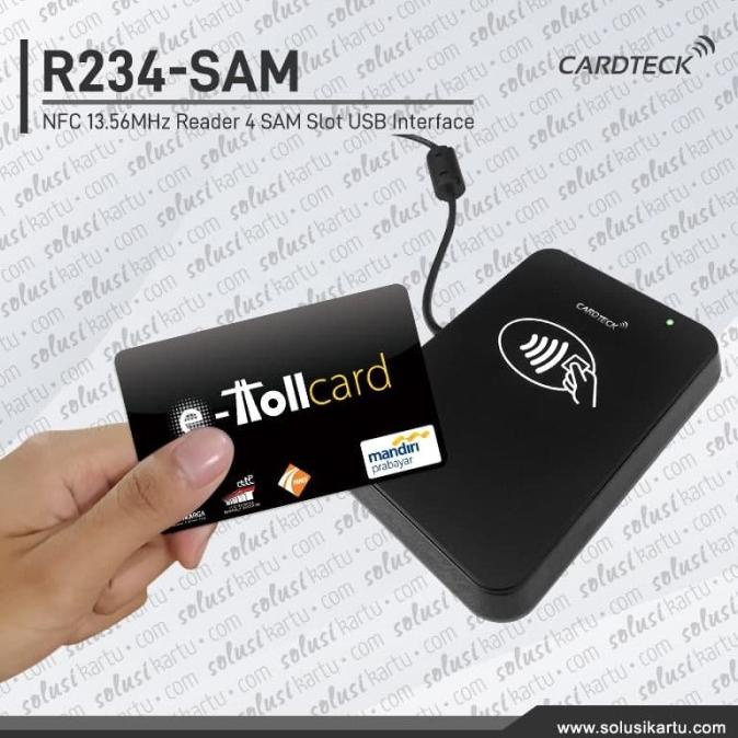 Jual NFC RFID Reader USB 4 SAM Slot Reader RFID Kartu Elektronik R234 ...