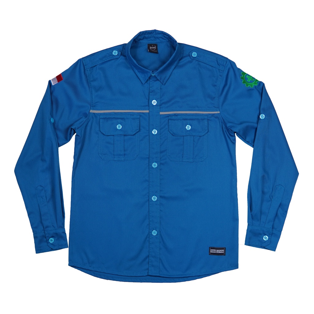 Jual Kemeja PDL Biru Turkish High Quality | Shopee Indonesia