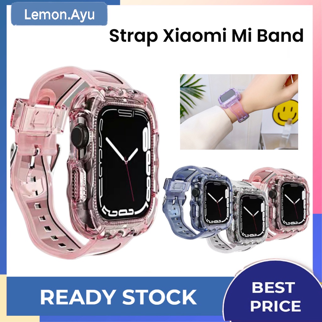 Jual Tali Strap iWacth model Transparan Bening Warna Warni Smart Band ...