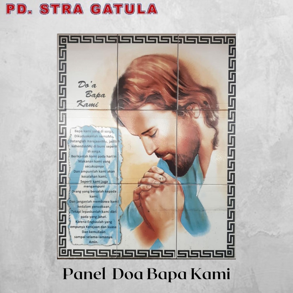 Jual Panel Keramik Dinding Gambar Doa Bapa Kami | Shopee Indonesia