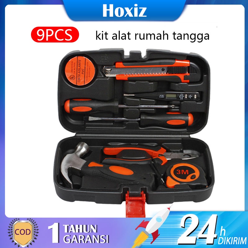 Jual 9pcs Toolkit Set Alat Pertukangan Palu handtool box Perkakas ...