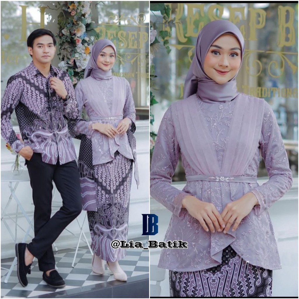 Jual Batik Couple Kebaya Modern Kebaya Tunangan Lamaran Baju Wisuda ...