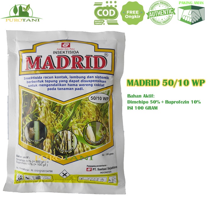 Jual Insektisida Wereng Sundep/Beluk MADRID 50/10 WP Dimehipo ...