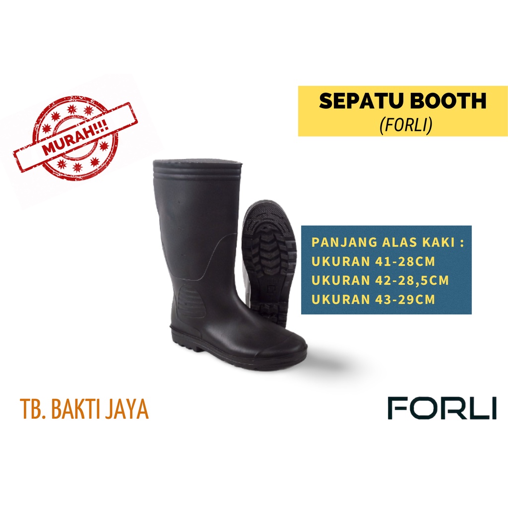 Jual SEPATU BOOTH KARET/SAFETY/BOOTH TINGGI/COR/KEBUN/TAMAN/FORLI ...