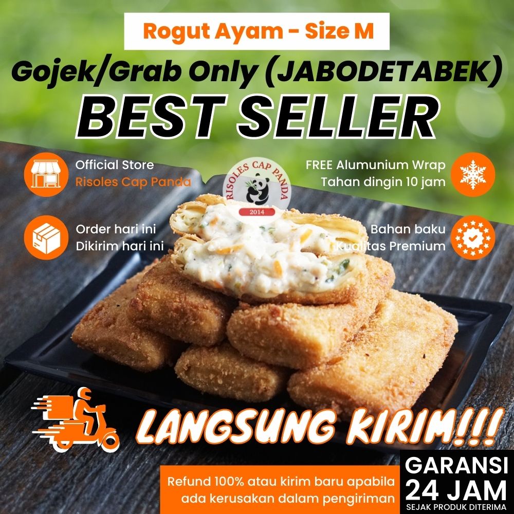 Jual FROZEN Risol Rogut Ayam Ukuran M | Risoles Cap Panda Isi 6 Khusus ...