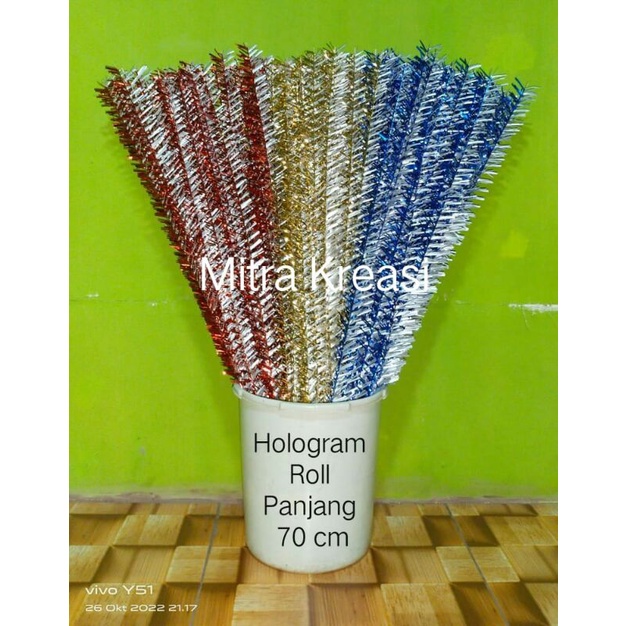 Jual Bunga Manggar Kilat Hologram Metalik Roll / 1 Pack Isi 30 Pcs ...