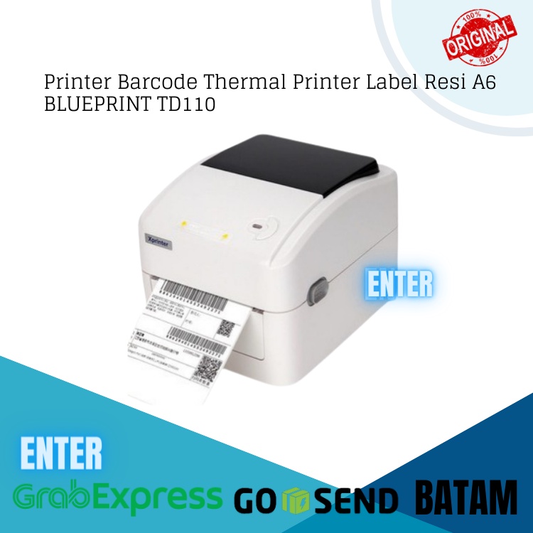 Jual Printer Barcode Thermal Printer Label Resi A6 BLUEPRINT TD110 ...