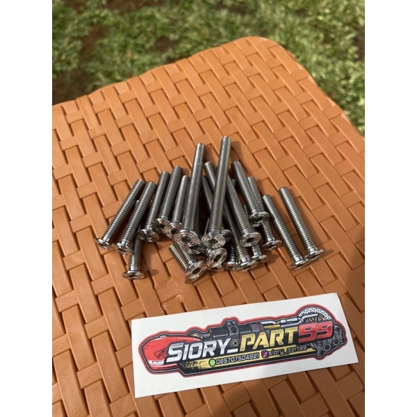 Jual baut L calter blok GL MP Tiger bak kopling kanan kiri + tutup gear mp/tiger | Shopee Indonesia