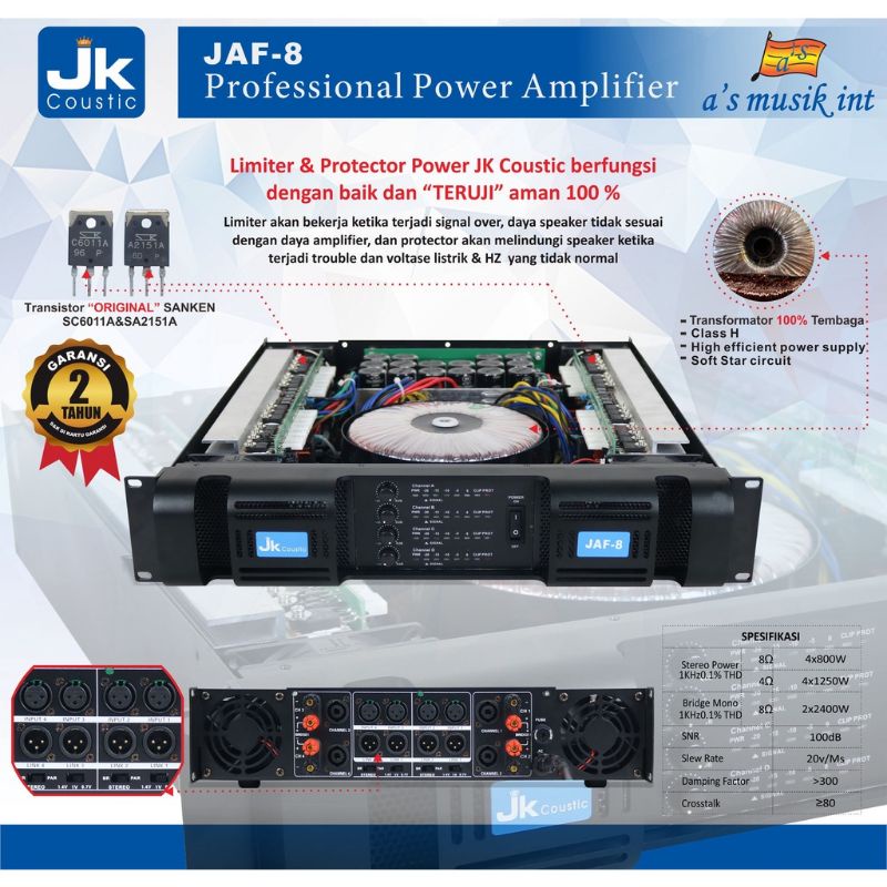 Jual POWER JK COUSTIC JAF-8 | Shopee Indonesia