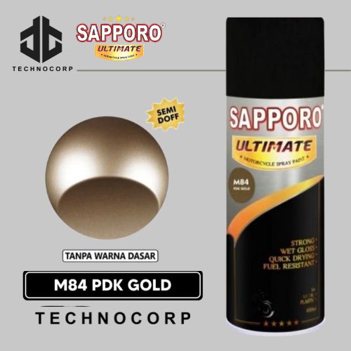 Jual Cat Semprot SAPPORO ULTIMATE M84 PDK GOLD / VELG SEMI CHROME ...