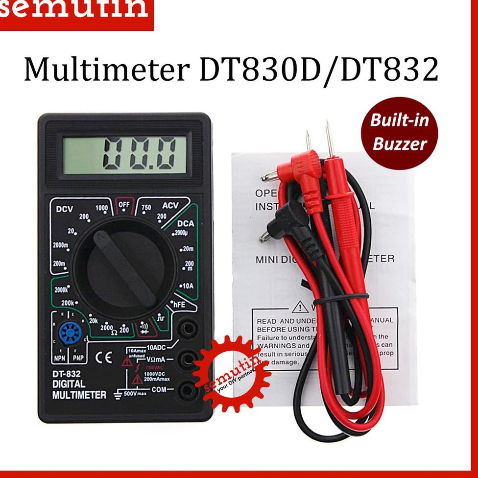 Jual (TERBARU) FREE MINI GOLD Multimeter Digital Buzzer DT830D DT832 ...