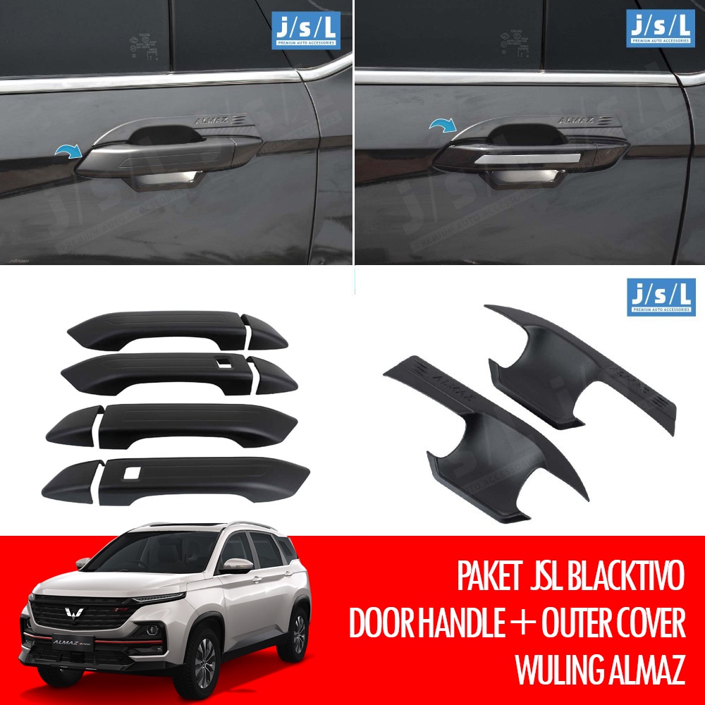 Jual Wuling Almaz Aksesoris JSL Paket Cover Handle Outer Mangkok Pintu HItam Blacktivo | Shopee ...